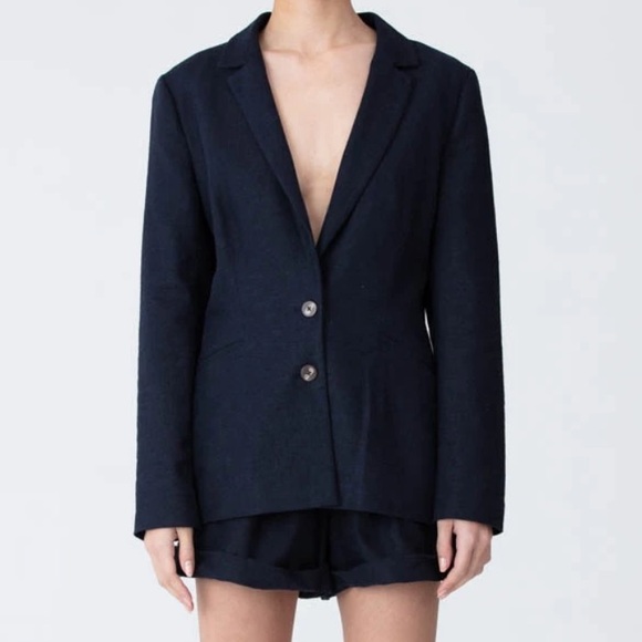 The Fifth Label | Jackets & Coats | Nwt The Fifth Label Soho Navy Linen Blazer Jacket | Poshmark